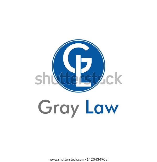 Gray Law Logo Concept Key Combine Stock Vector (Royalty Free ...