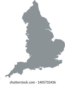 Gray Map England On White Background Stock Vector (Royalty Free ...