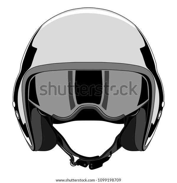 Gray Motorcycle Helmet Strap Stock Vector (Royalty Free) 1099198709 ...