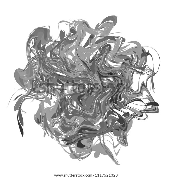 Gray Paint Splash Isolated On White Stock Vector (Royalty Free ...