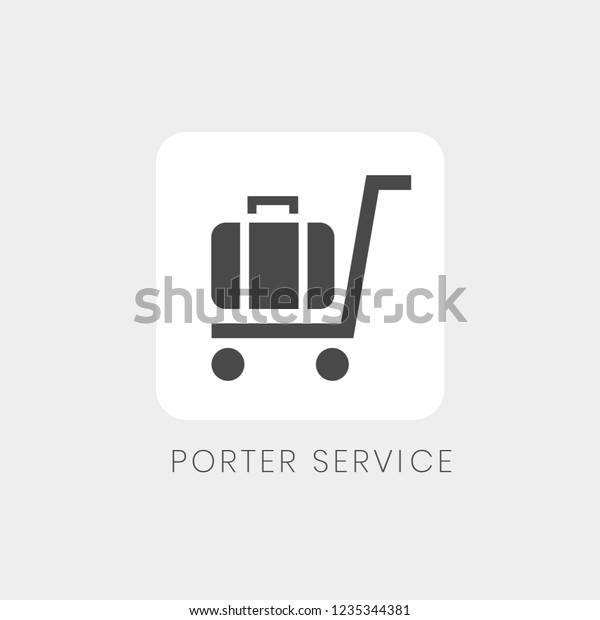 Gray Porter Service Icon Sign Vector Stock Vector (Royalty Free ...