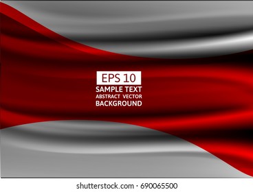 Gray Red Wave Abstract Vector Background Stock Vector (Royalty Free ...