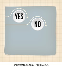 Gray Slip Paper Words Yes No Stock Vector (Royalty Free) 487859221 ...