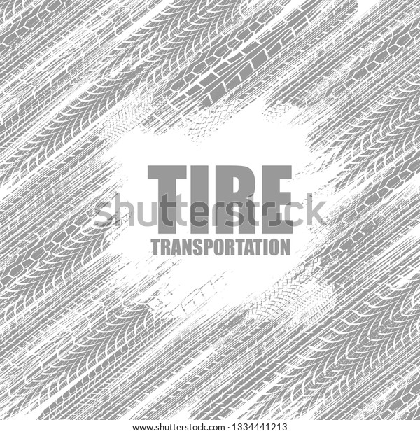 Gray Tire Track Background Square Frame Stock Vector (Royalty Free ...
