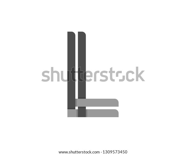 Gray Typography Alphabet L Logo Icon Stock Vector (Royalty Free ...