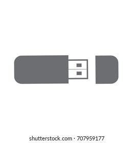 Gray Usb Flash Drive Icon Cover Stock Vector (Royalty Free) 707959177 ...