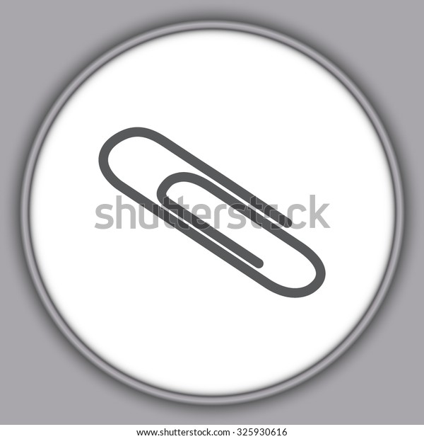 Gray Vector Paper Clip Icon Stock Vector (Royalty Free) 325930616 ...
