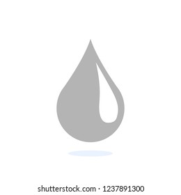 Gray Water Drop Icon On White Stock Vector (Royalty Free) 1237891300 ...