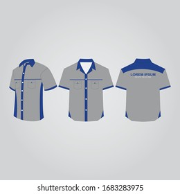 Blue Wearpack Design Vector Template Stock Vector (Royalty Free ...