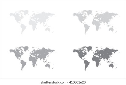 Gray World Map World Map Icon Stock Vector (Royalty Free) 410801620 ...