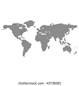 9,745 Grey world map light Images, Stock Photos & Vectors | Shutterstock
