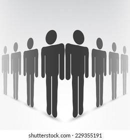 Grayscale Eight People Man Figure Gray Stock Vector (Royalty Free ...
