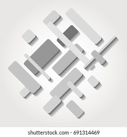 Grayscale Minimalist Design Creative Concept Geometric Stock Vector ...
