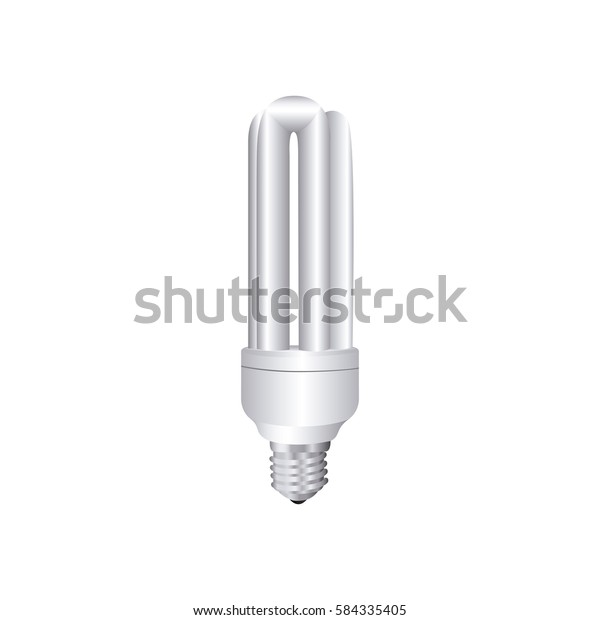 Grayscale Silhouette Fluorescent Lamp Vector Illustration: เวกเตอร์ ...