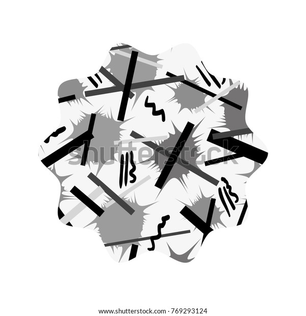 Grayscale Star Graphic Style Figure Background Stock Vector (Royalty ...