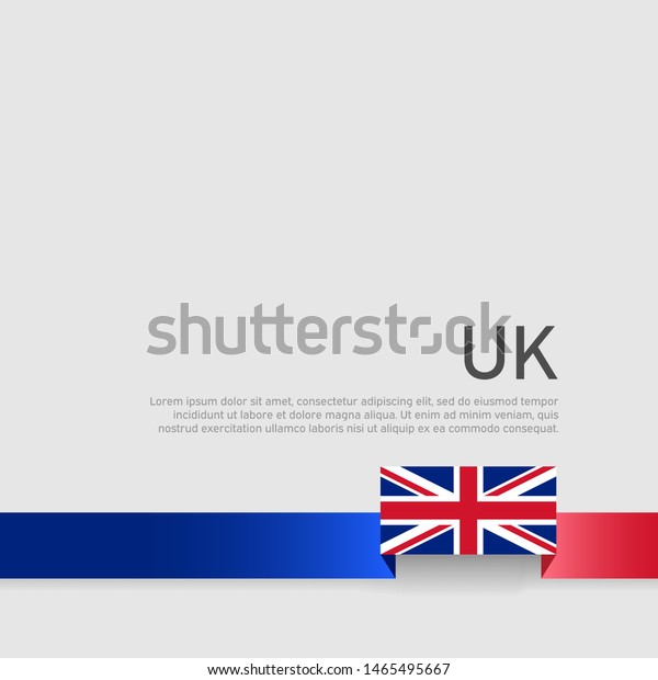 Great Britain Flag Background Ribbon Colors Stock Vector (Royalty Free ...
