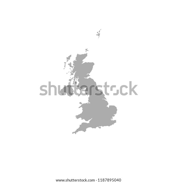Great Britain Map Vector Stock Vector (Royalty Free) 1187895040 ...