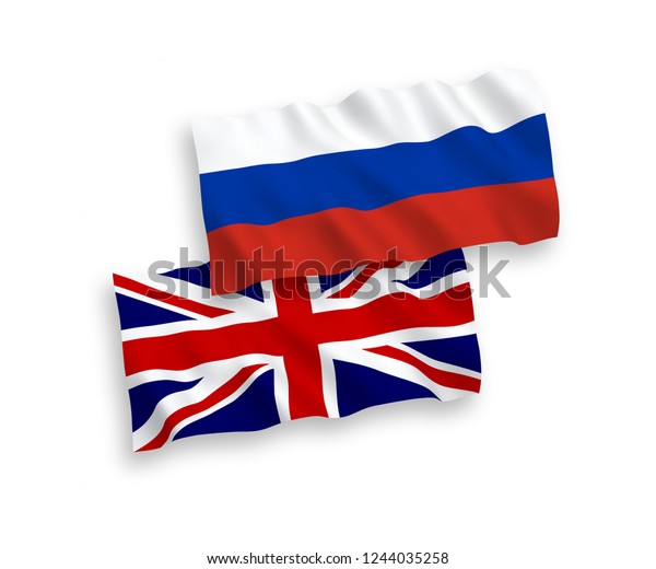 Great Britain Russian Flags Isolated On Stock Vector (Royalty Free ...