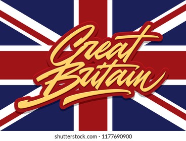 Great Britain Vector Lettering Element: vector de stock (libre de ...