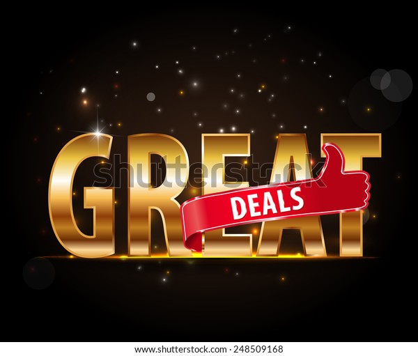 Great Deal Icon Thumbs Vector Eps10 Stock Vector (Royalty Free) 248509168