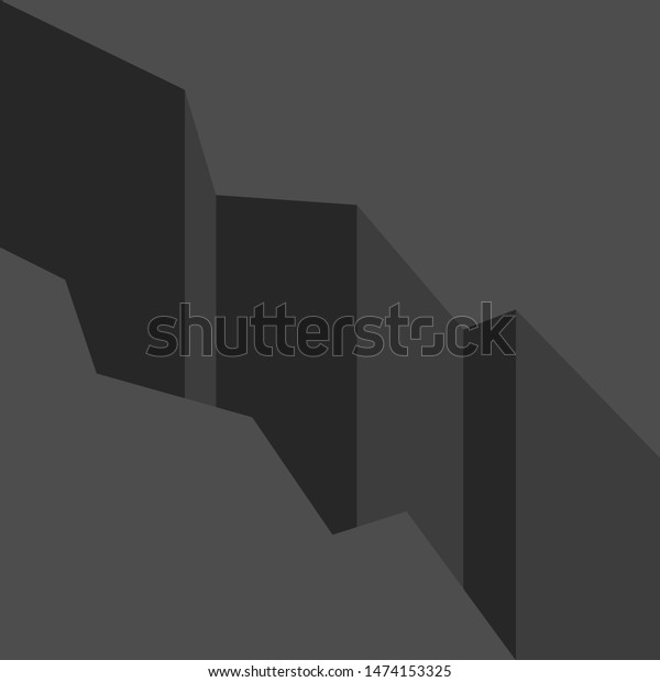 Great Deep Dark Black Abyss Rift Stock Vector (Royalty Free) 1474153325 ...