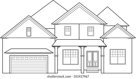 Great House Without Color Stock Vector (Royalty Free) 331927967 ...