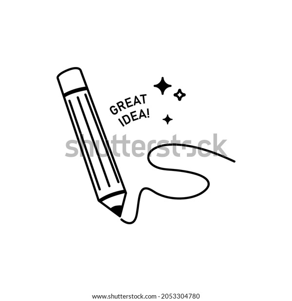 Great Idea Line Art Design Vector Stock Vector (Royalty Free ...