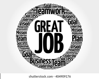 Great Job Circle Word Cloud Business Stock Vector (Royalty Free ...