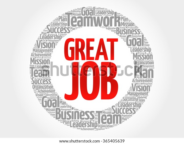 Great Job Circle Word Cloud Business Stock Vector (Royalty Free ...