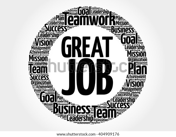 Great Job Circle Word Cloud Business: vector de stock (libre de ...