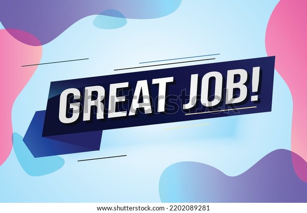 Great Job Word Concept Vector Illustration Stock Vector (Royalty Free ...