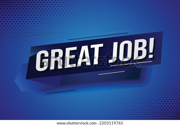 Great Job Word Concept Vector Illustration Stock Vector (Royalty Free ...