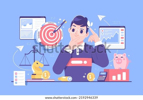 Great Mindset Future Vision Concept Illustration Stock Vector (Royalty ...