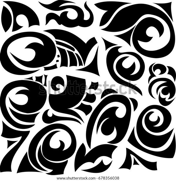 Great Set Tribal Patterns Vector Stock Vector (Royalty Free) 678356038 ...