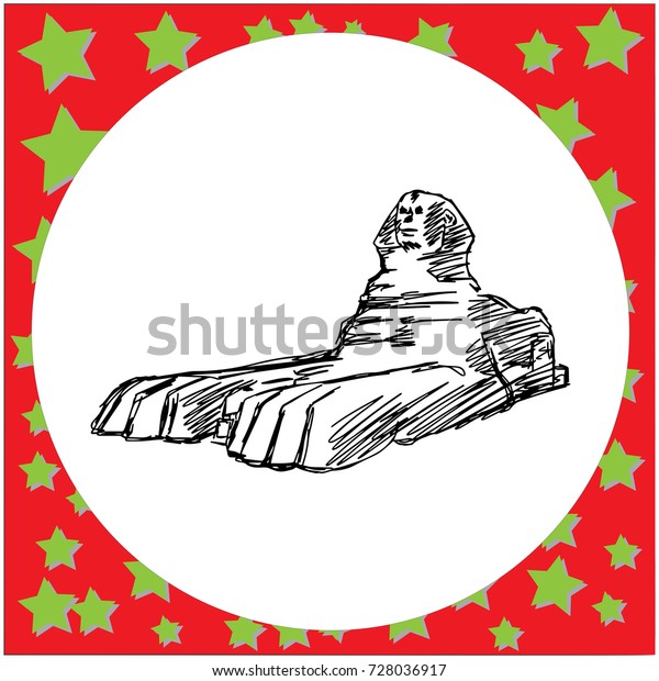 Great Sphinx Hand Drawn Sign Vector Stock Vector (Royalty Free ...