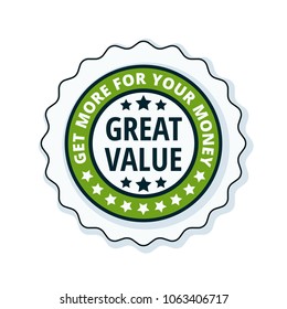 Great Value Label Illustration Stock Vector (Royalty Free) 1063406717 ...