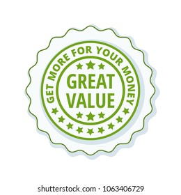 Great Value Label Illustration Stock Vector (Royalty Free) 1063406729 ...