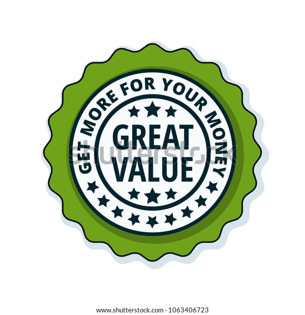 Great Value Label Illustration Stock Vector (Royalty Free) 1063406723 ...