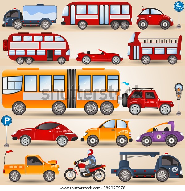 Great Vector Illustration Different Wheels Motorbike Stock Vector ...