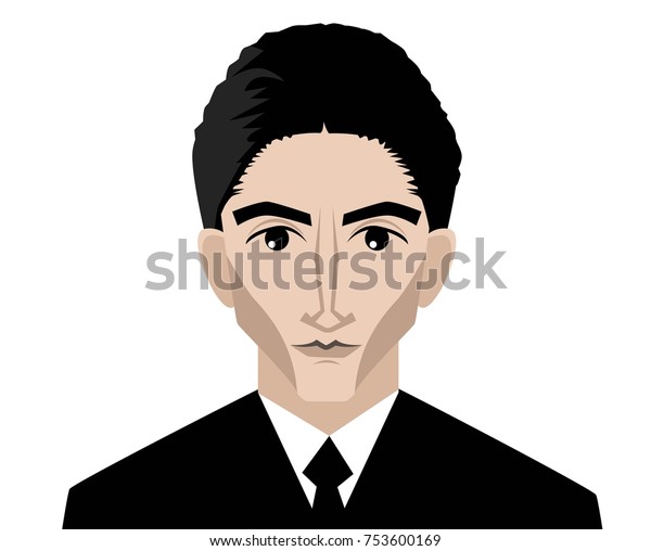 Great Writer Face Portrait Stock Vector (Royalty Free) 753600169 ...