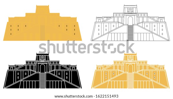 The great Ziggurat at Ur in front view
