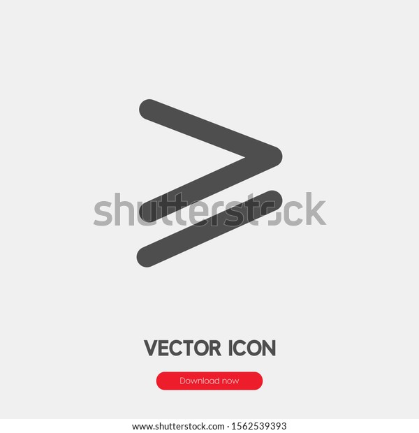 Greater Than Icon Vector Greater Than Stock Vector (Royalty Free ...