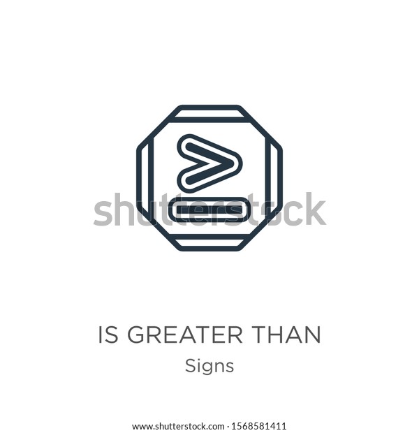 Greater Than Icon Vector Trendy Flat Stock Vector (Royalty Free ...