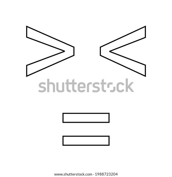 Greater Than Less Than Equal Signs Stock Vector (Royalty Free ...