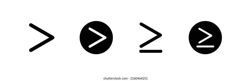 Greater Than Sign Vector On White Stock Vector (Royalty Free ...