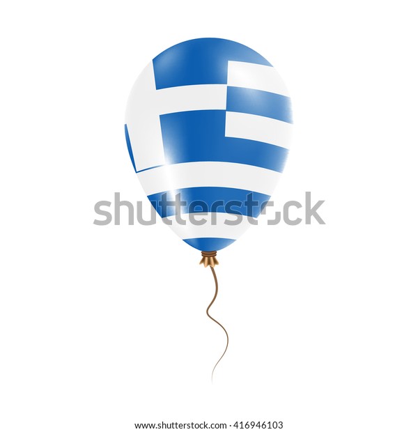 Greece Balloon Flag Stars Glitter Bright Stock Vector (Royalty Free ...