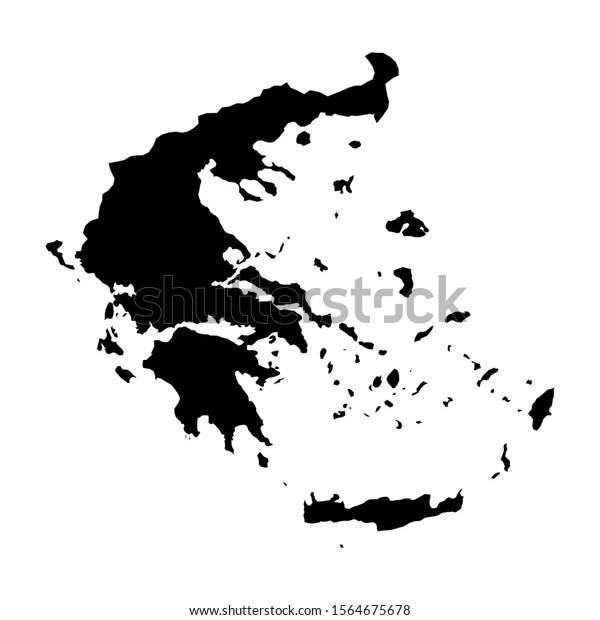 Stock vektor „Greece Vector Map Blank Silhouette Map“ (bez autorských ...