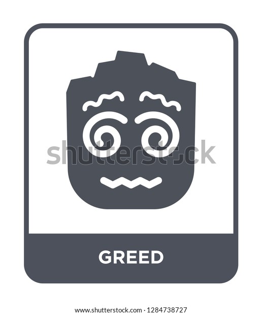 Greed Icon Vector On White Background Stock Vector (Royalty Free ...