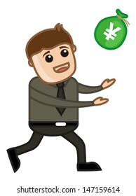 Greedy Man Vector Illustration Stock Vector (Royalty Free) 147159614