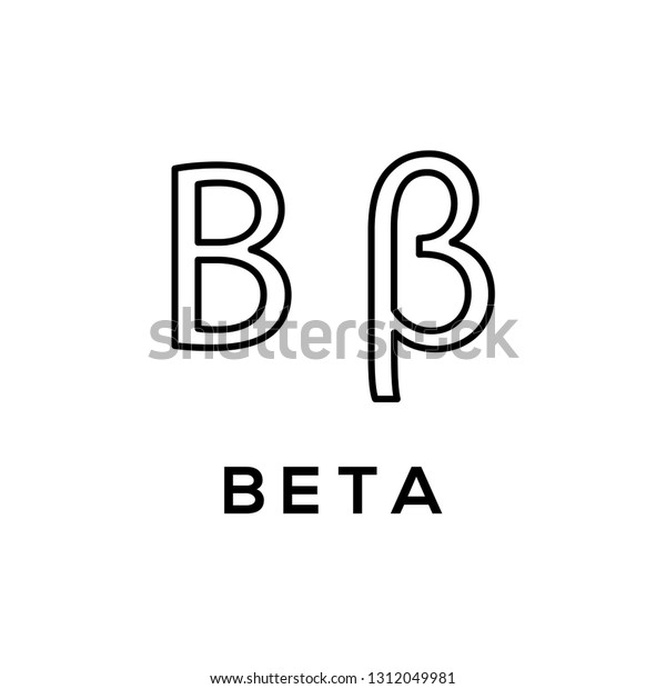 Greek Alphabet Beta Vector Icon Logo Stock Vector (Royalty Free ...